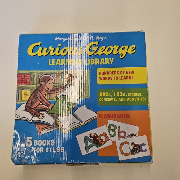 curious George | Toys | Euc Curious George Learning Library 5book Set ...